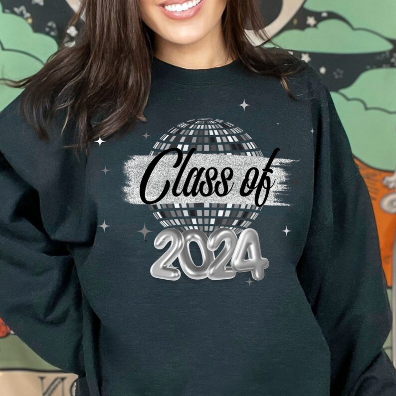Senior 2024 PNG Class of 2024 Disco Ball Sublimation Design for Tshirts ...