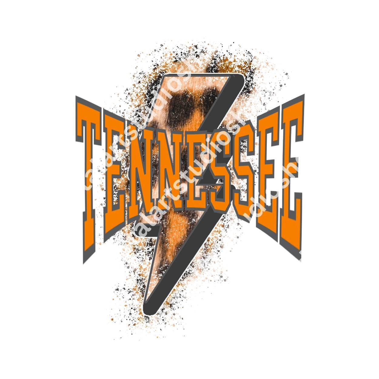 Tennessee Vols PNG SVG Tn Volunteers Leopard Lightning Bolt Digital ...