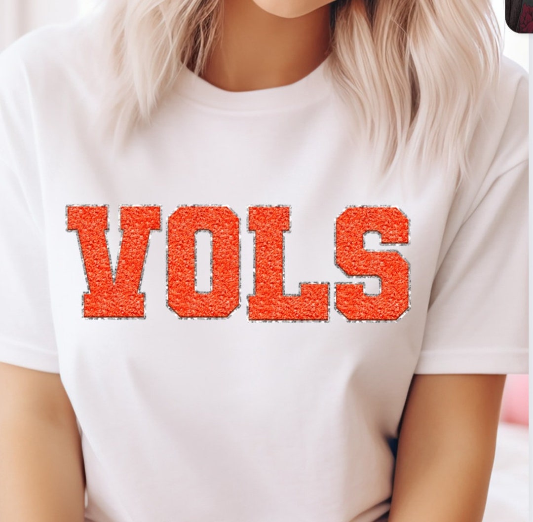 Vols PNG Faux Chenille Faux Embroidery Tn Vols Sublimation Design Ut ...