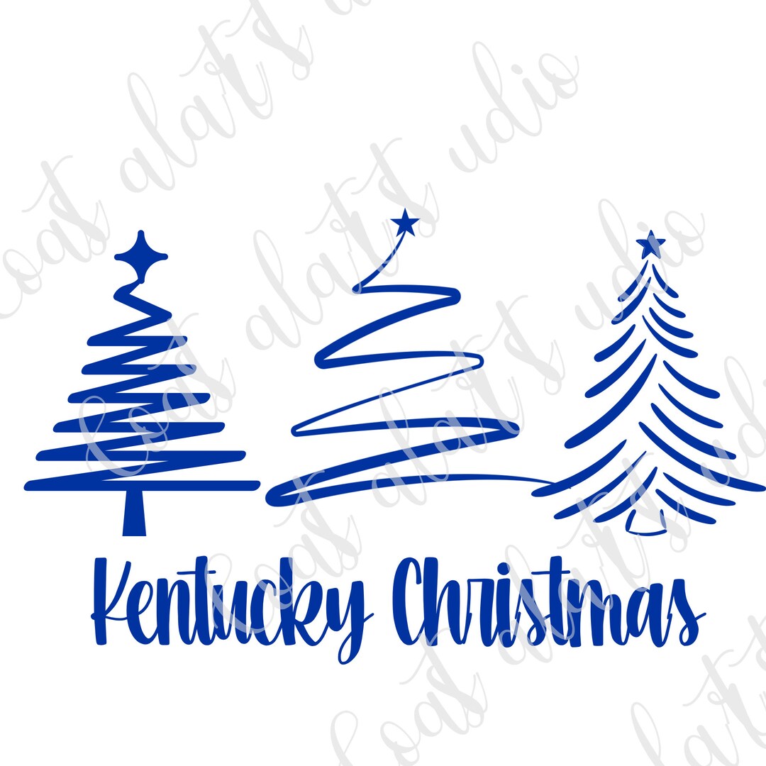Kentucky Christmas PNG UK Wildcats Blue Christmas Sublimation Design ...