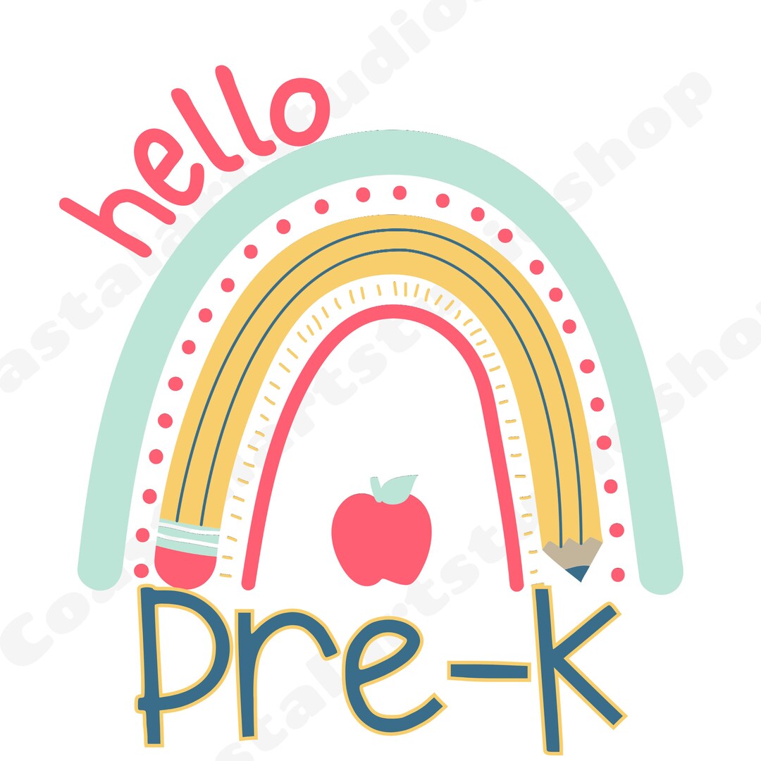 Hello Pre-k PNG Back to School Sublimation Design Teacher Png New ...