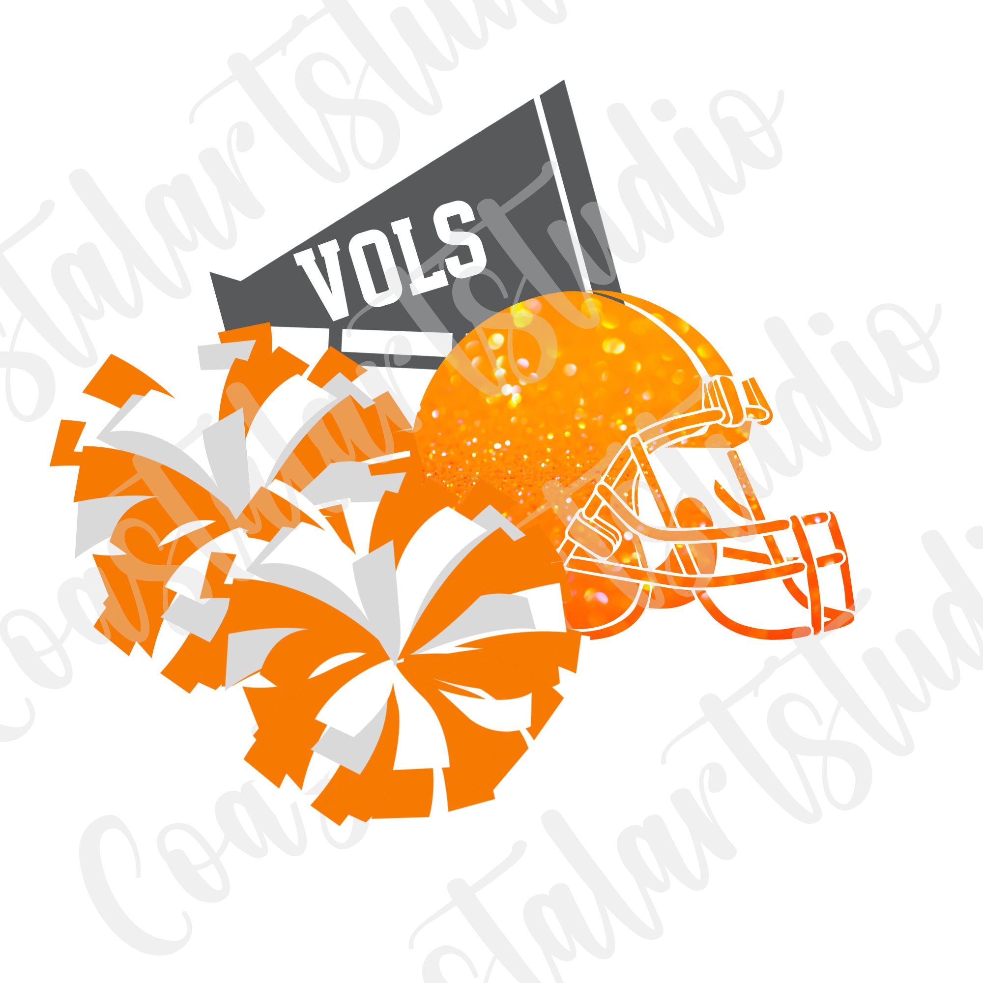 Tennessee Vols PNG Cheer Sublimation Design Ut Vols Pom Pom Helmet ...