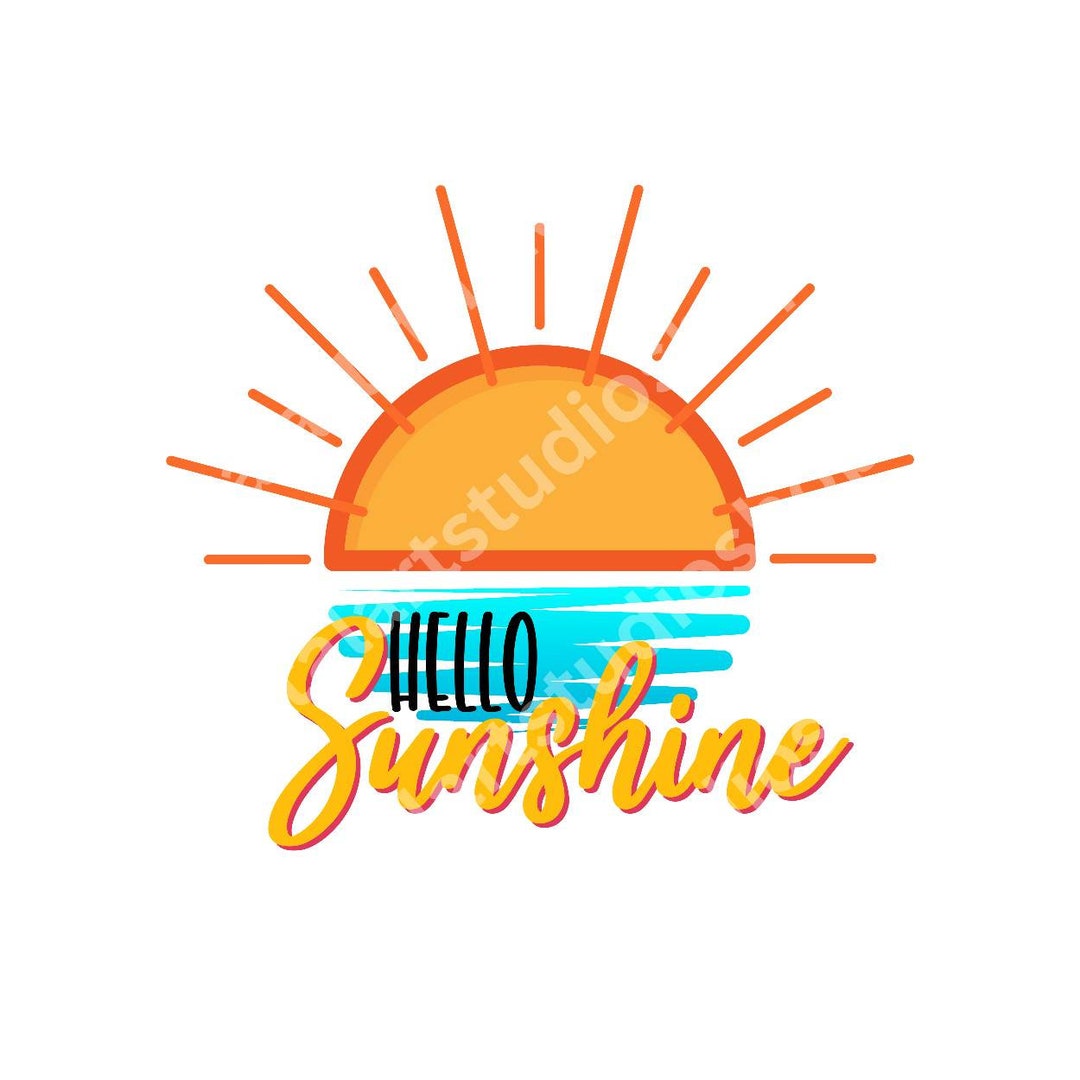 Hello Sunshine PNG SVG Summer Beach Sublimation Design Beach Vibes Png ...