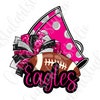 Pink Raiders Football Cheer PNG Sports Sublimation Design for Tshirts ...