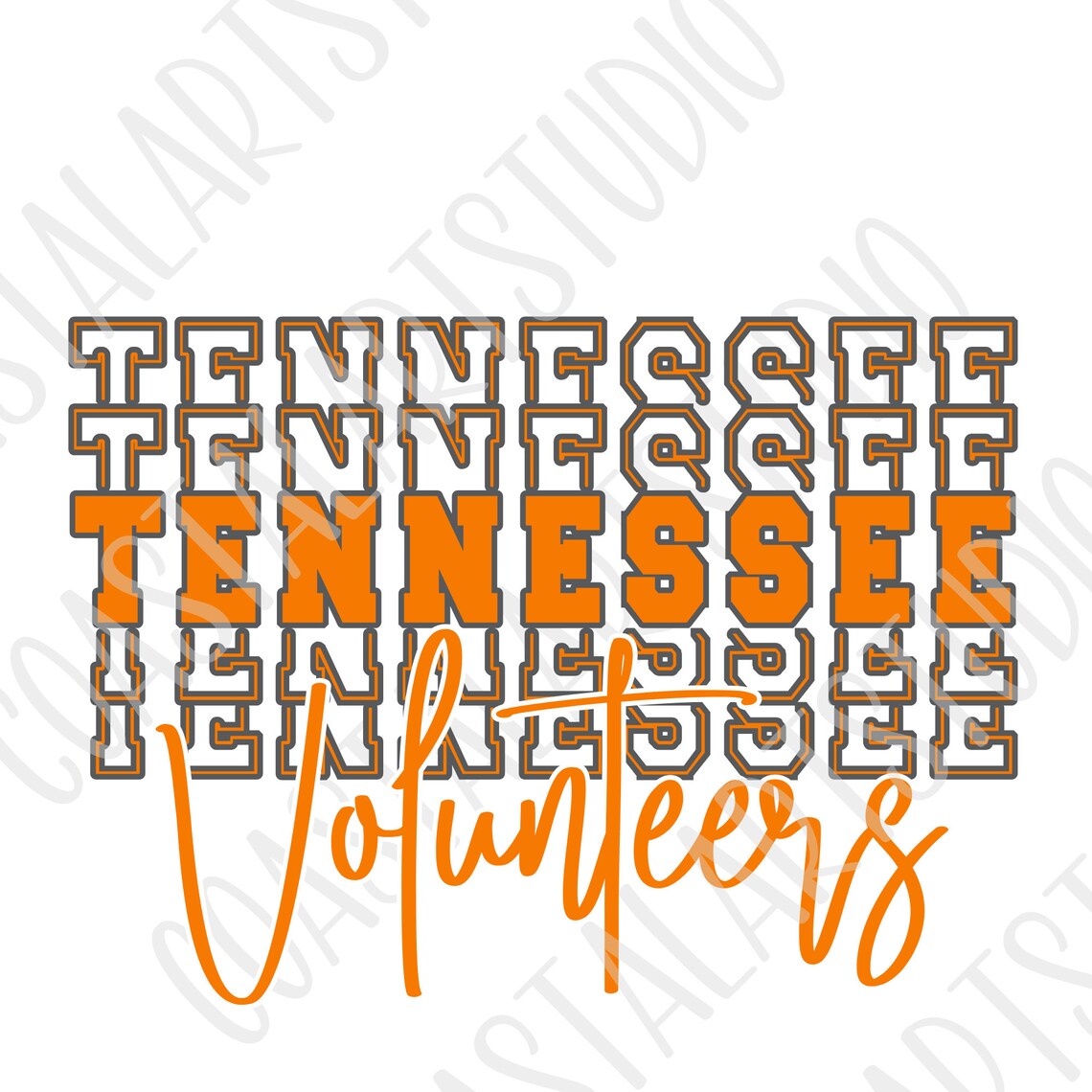 Tennessee Vols PNG Stacked Font Sublimation Design Ut Volunteers ...