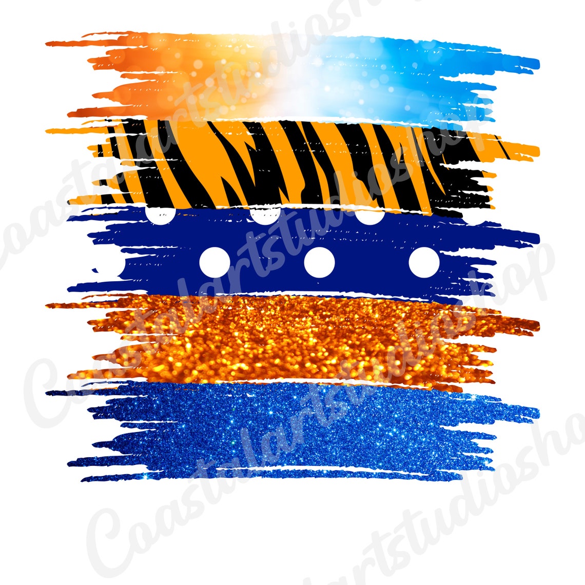 Blue Orange PNG Background Sublimation Design Auburn Png Graphic for ...