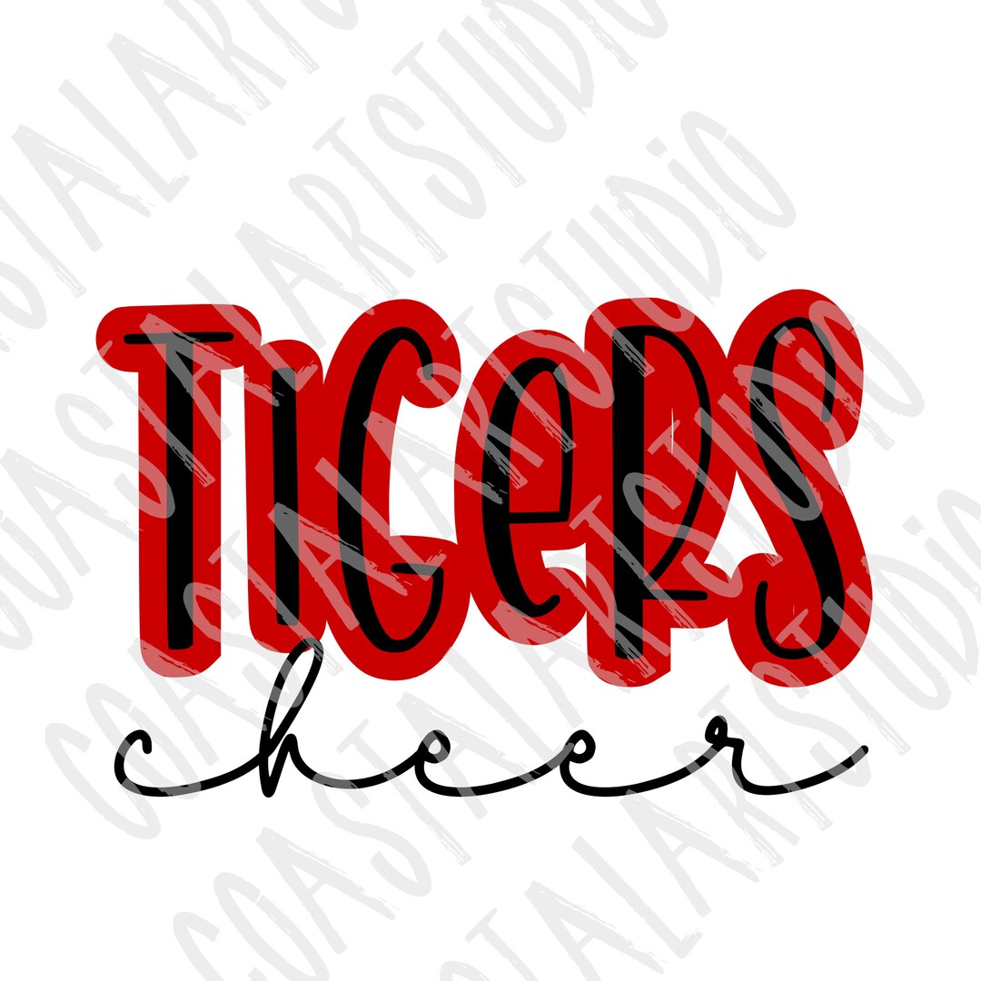 Tigers Cheer PNG Team Sports Sublimation Design Handwritten Font School ...