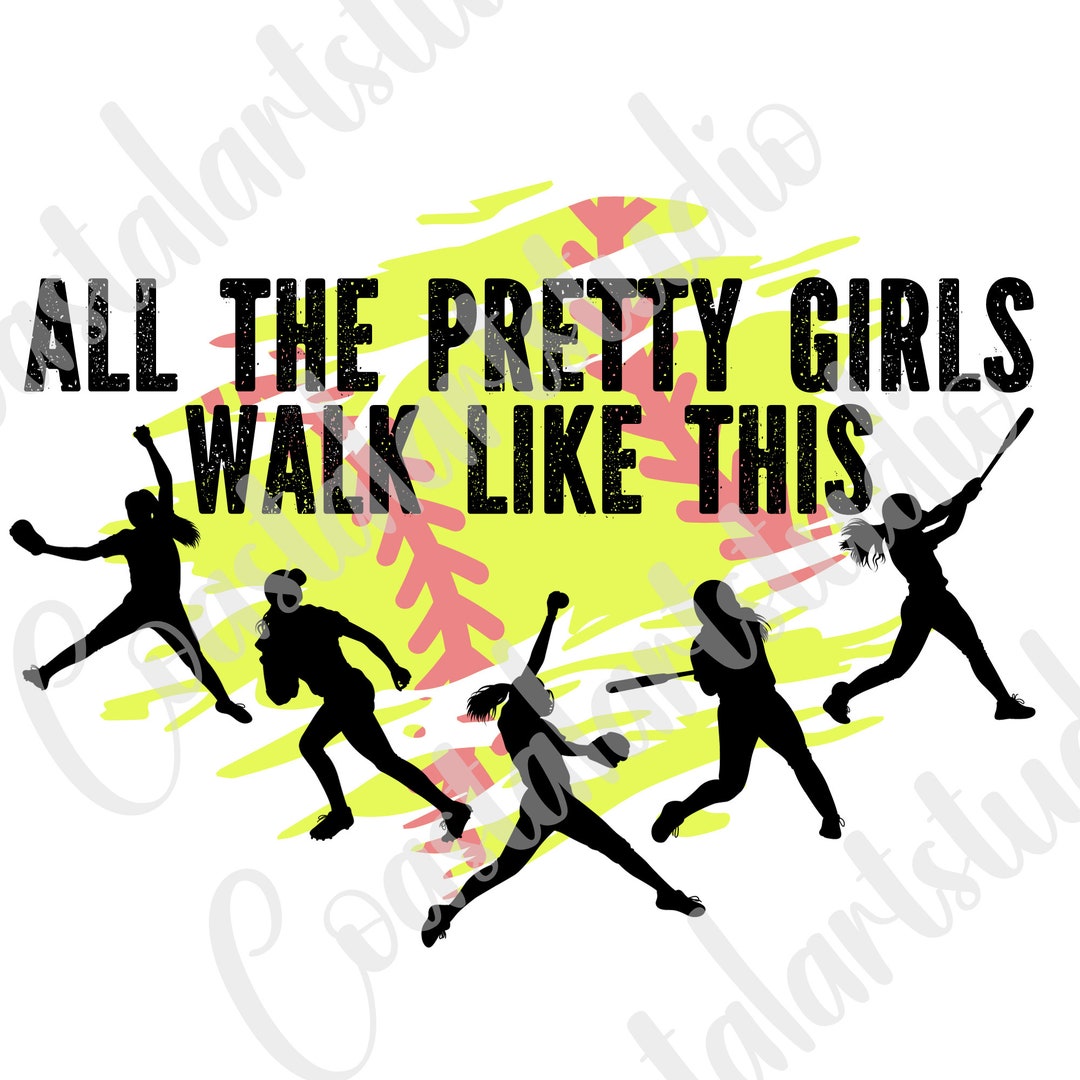 Softball PNG All the Pretty Girls Sports Graphic Softball Girls Tshirt ...