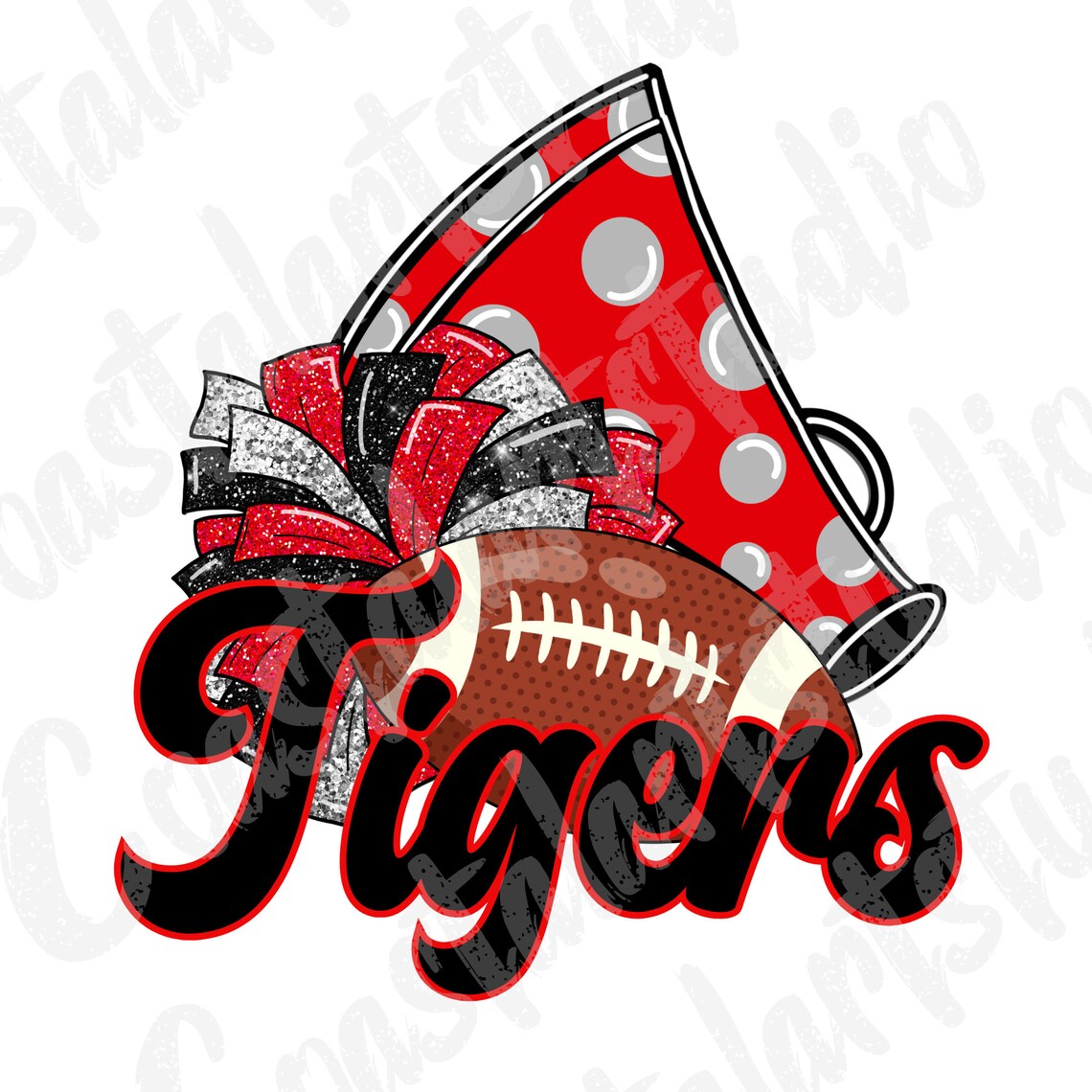 Tigers Football Cheer PNG Sublimation Design Team Tigers Png Sports ...