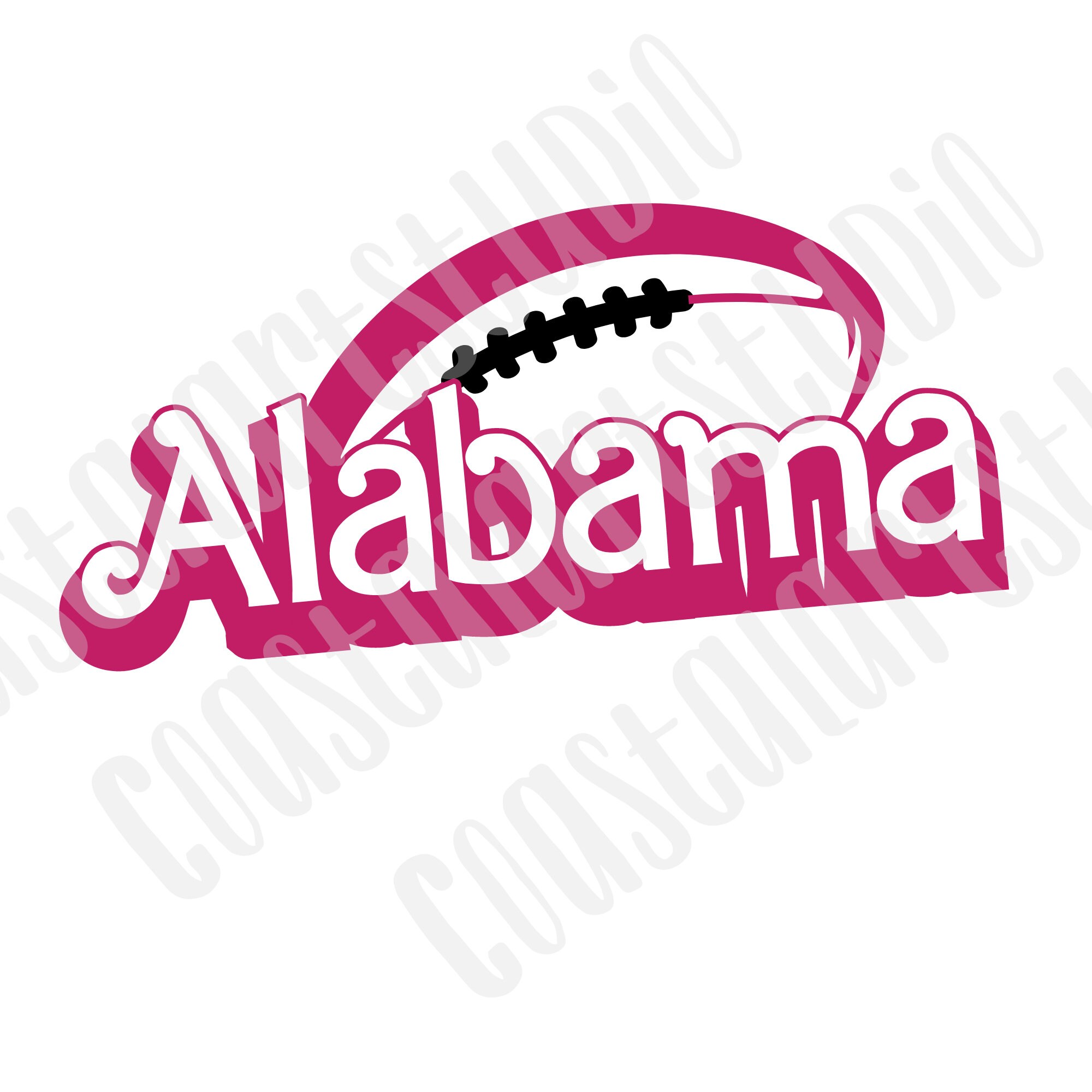 Pink Alabama Football PNG Sublimation Design Hot Pink Barbiecore Font ...