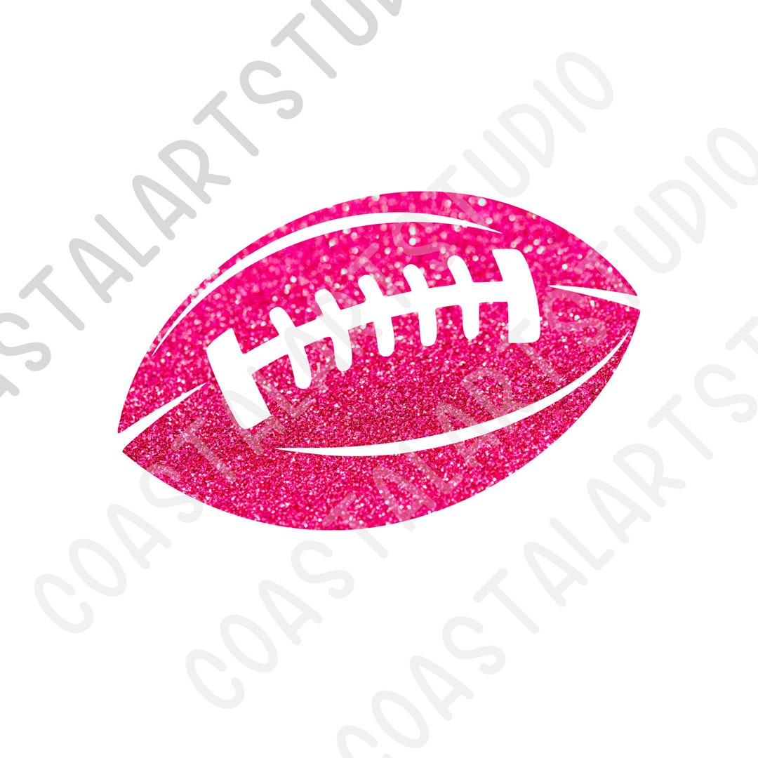 Pink Glitter Football PNG Sublimation Design Breast Cancer Awareness ...
