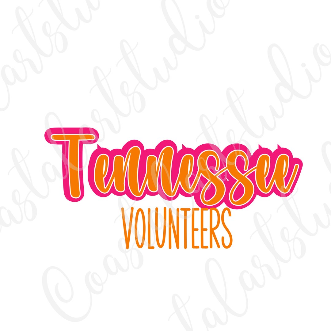 Tennessee Vols PNG Pink and Orange Sublimation Design Ut Vols Preppy ...