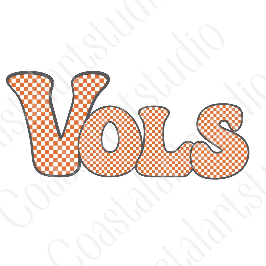 Tennessee Vols PNG Checkerboard Sublimation Design Ut Volunteers ...