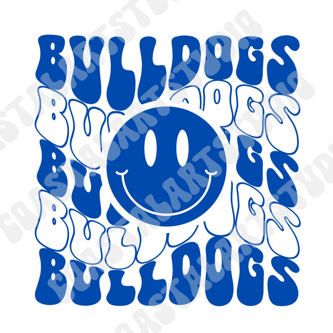 Bulldogs PNG Retro Wavy Font Sublimation Design Sports Mascot Png - Etsy