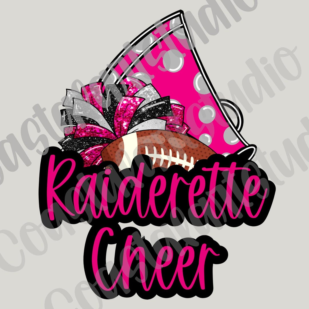 Raiderette Cheer PNG Pink Cheer Football Sublimation Design School ...