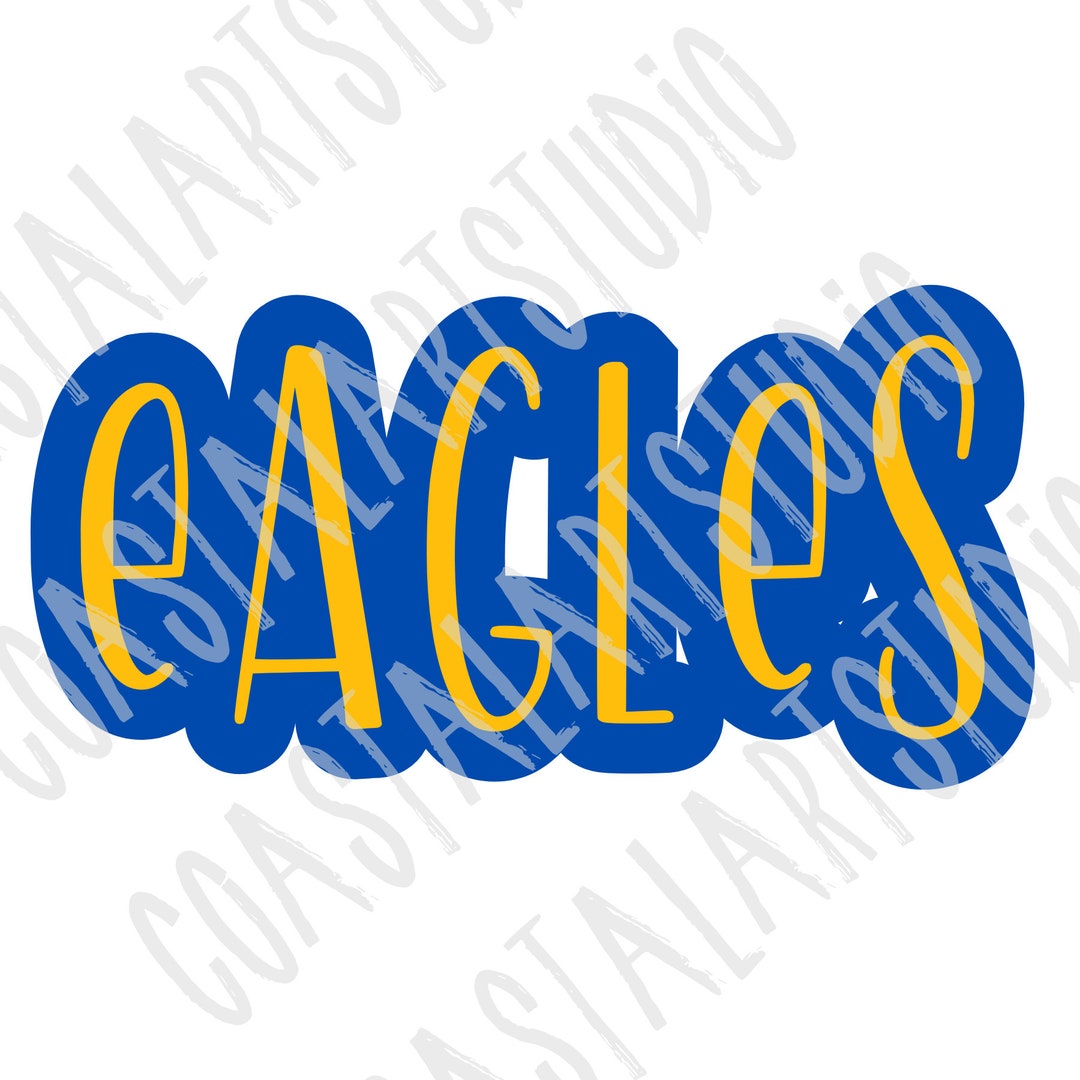 Eagles PNG Handwritten Font Sports Sublimation Design School Spirit ...