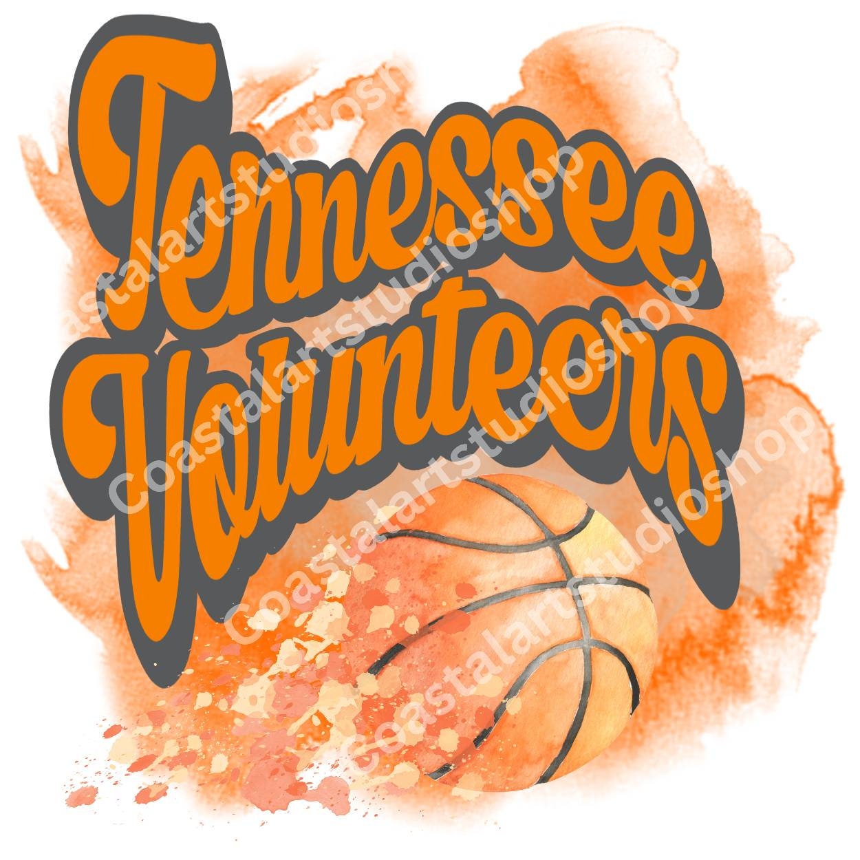 Tennessee Volunteers Basketball PNG Digital Download Sublimation Design ...