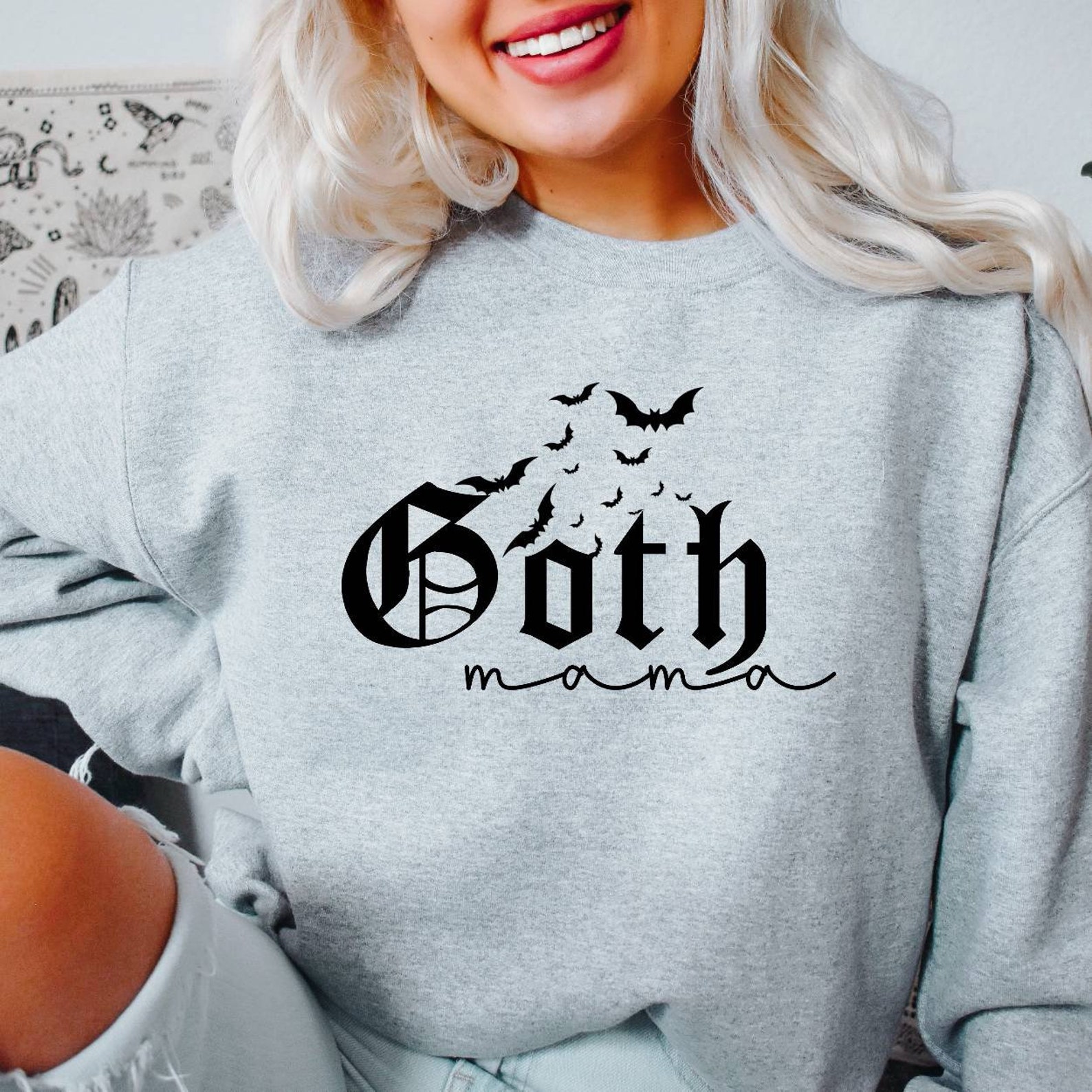 Goth Mama PNG Goth Mom Digital Download Mama Bat Design File ...