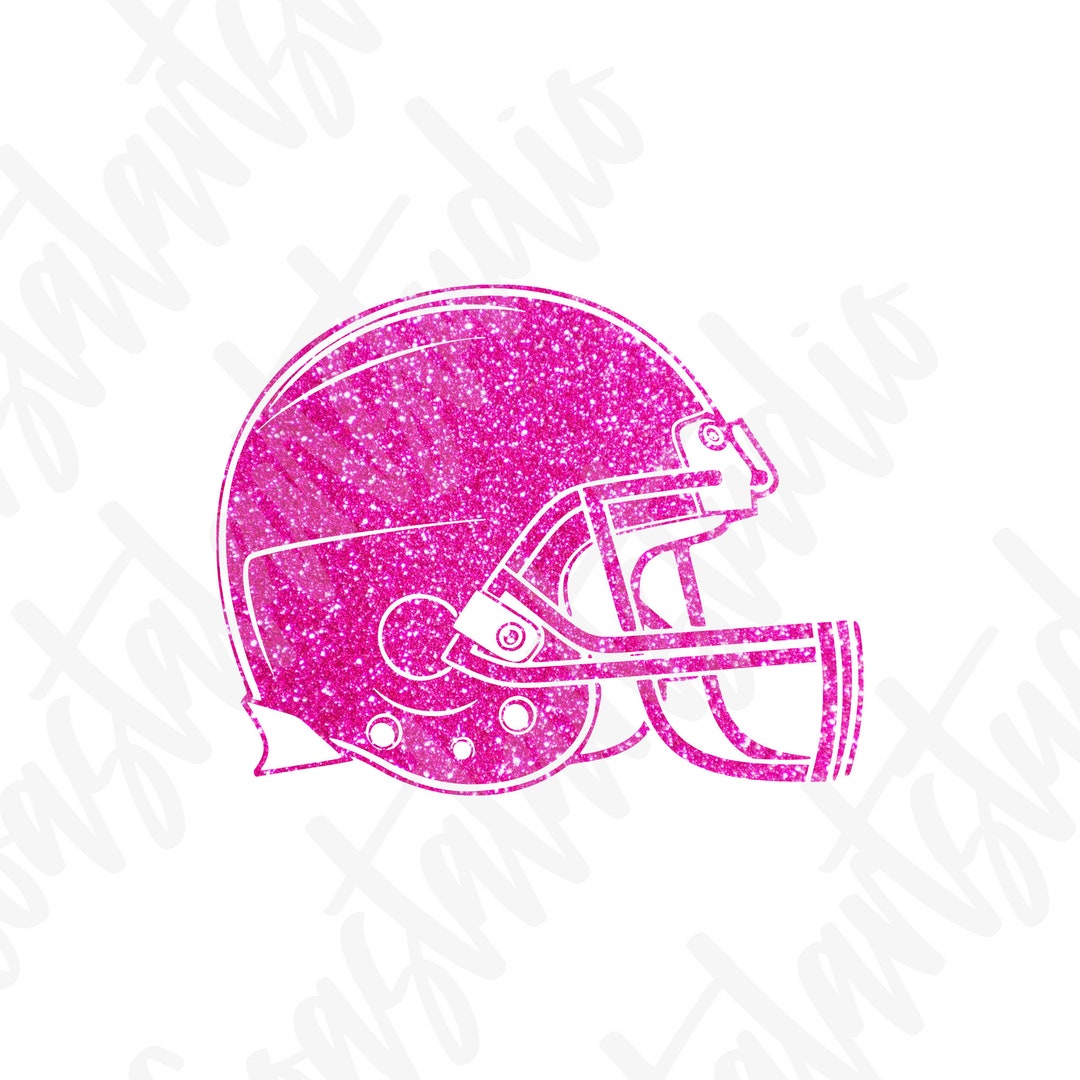 Pink Glitter Football Helmet PNG Sublimation Design Football Clipart ...