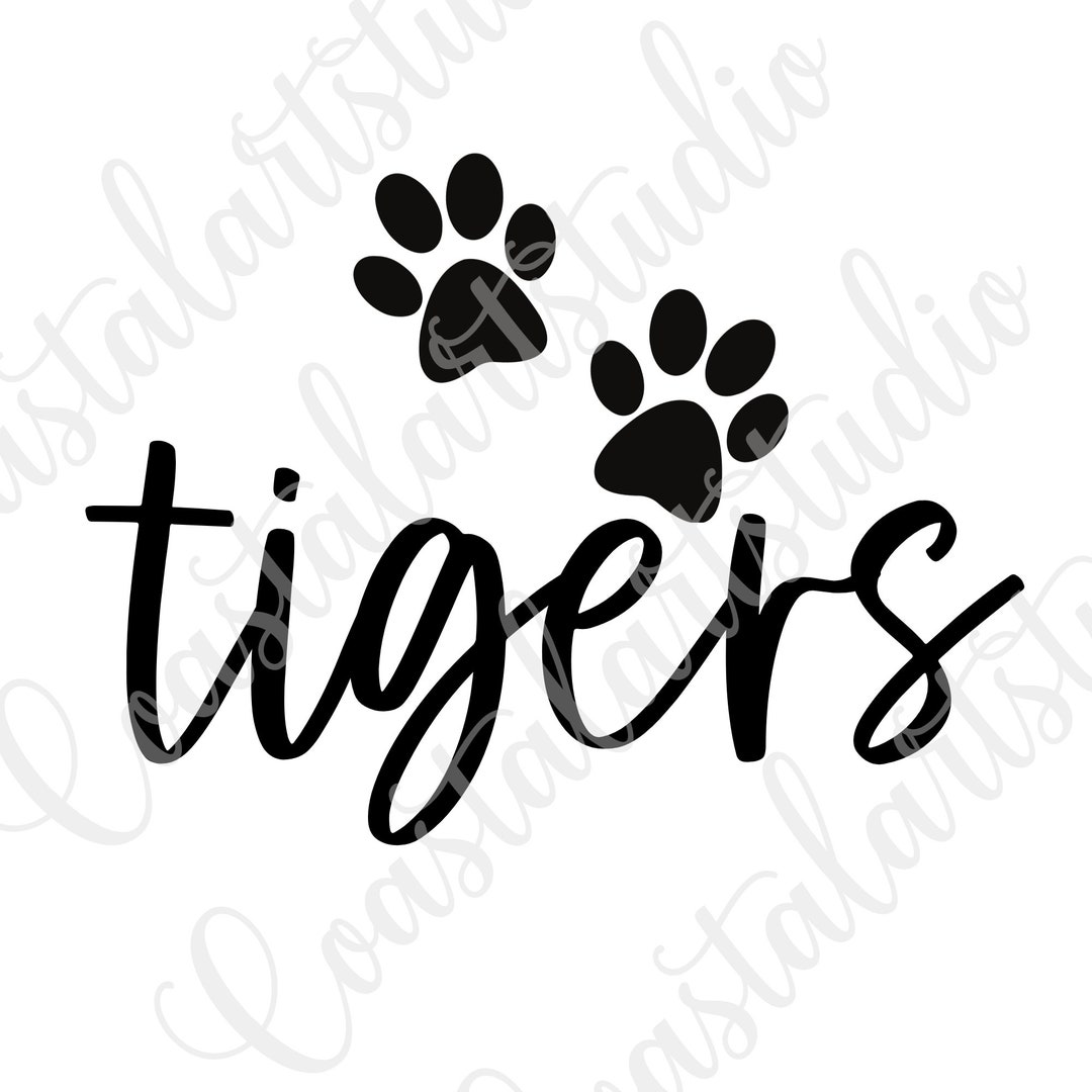 Tigers Hand Lettered PNG SVG Sports Graphic School Mascot Design Tiger ...