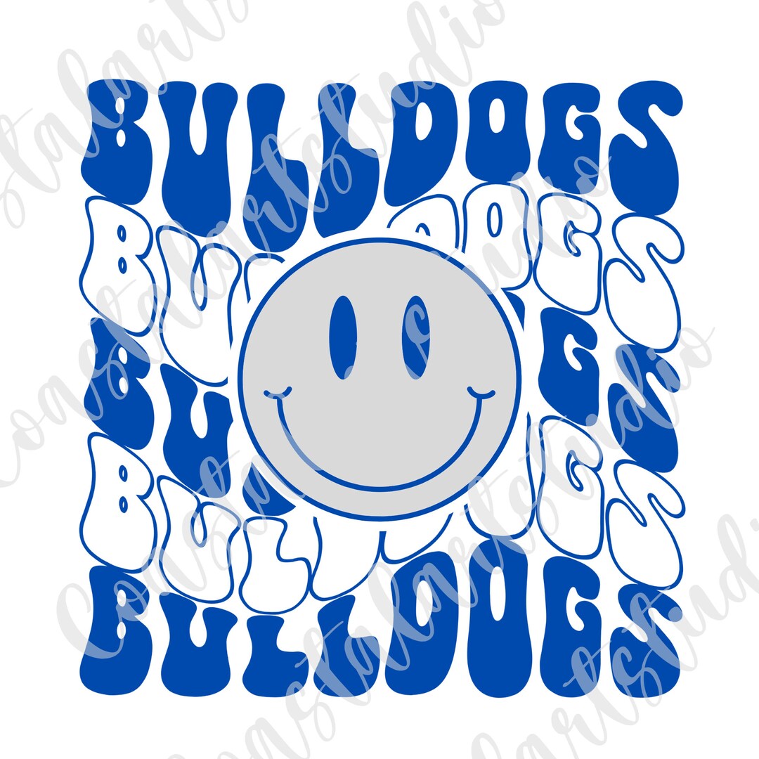 Bulldogs PNG Retro Wavy Font Sublimation Design Sports Mascot Png ...