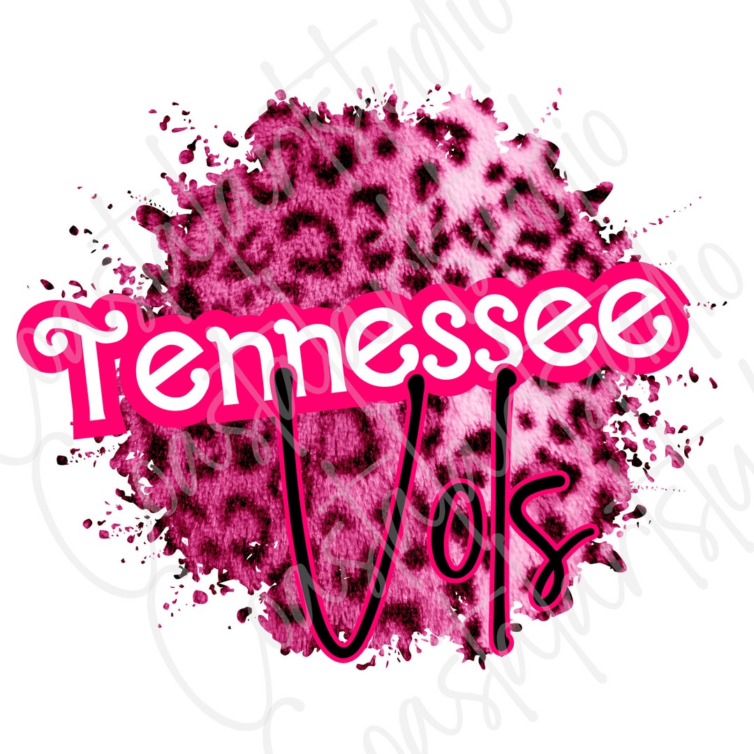 Tennessee Vols PNG Pink Leopard Sublimation Design Tn Volunteers ...
