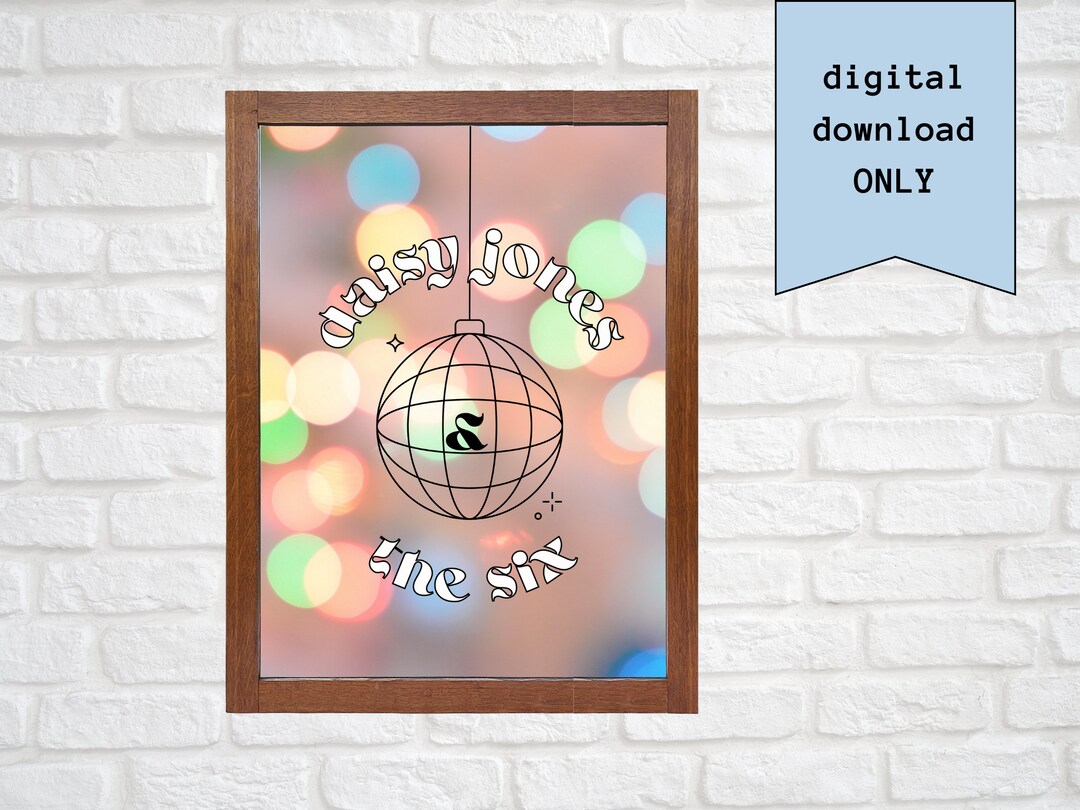 Daisy Jones & the Six Music Poster DIGITAL DOWNLOAD Art Decor Dorm ...