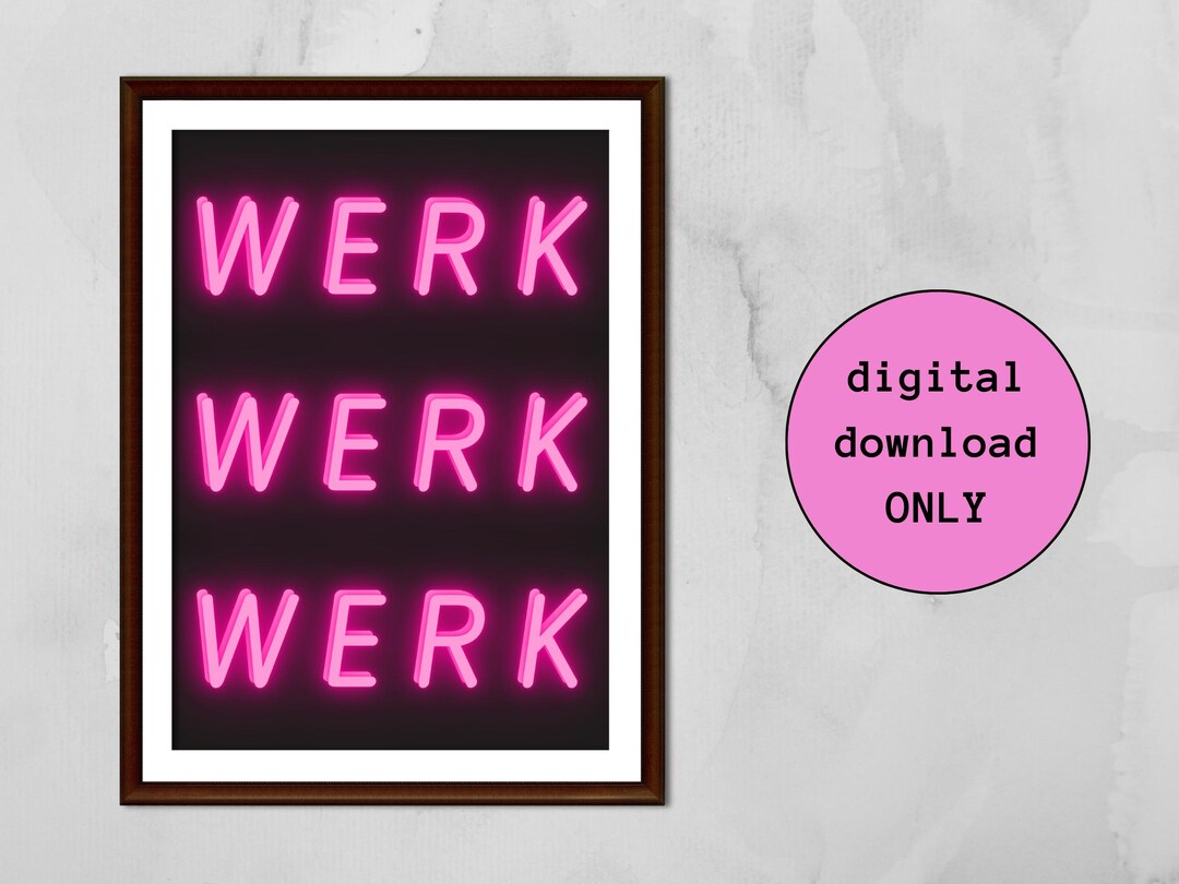 Rupaul’s Drag Race Werk Room Sign DIGITAL DOWNLOAD Colorful Printable ...