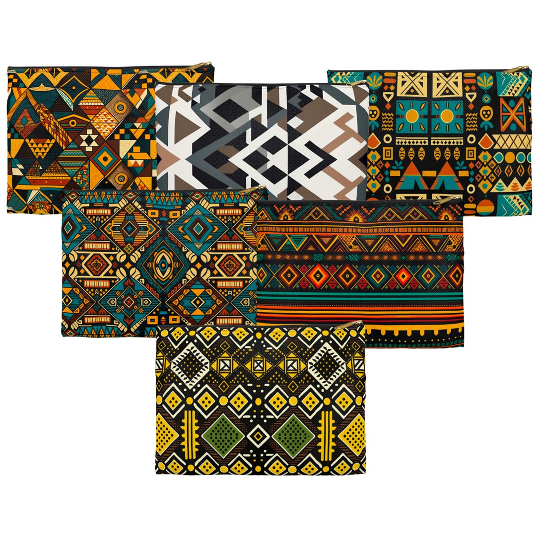 African Accessory Pouch Bags Pattern , Bold and Vibrant Accessories Bag ...