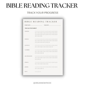 Bible Reading Tracker Printable Christian Devotional Old & New ...