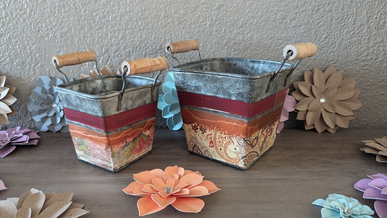 Decorative Metal Baskets, Flower Baskets, Galvanized Baskets, Storage ...