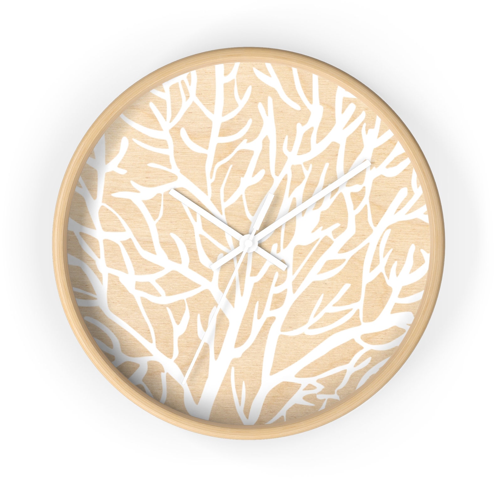 Japandi Coral Wall Clock, Minimalist, Simplistic, Home Decor, Unique ...