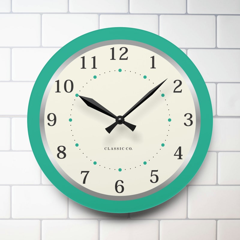 Turquoise Clock - Etsy