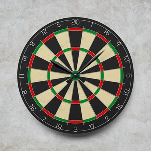 Dart Board Clock, Fun, Modern, Unique, Cool Wall Clock, Gift for Dad ...