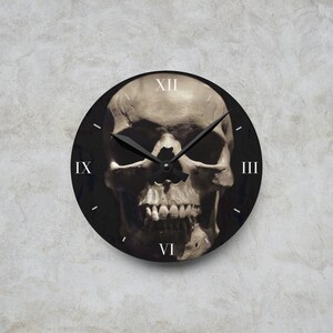 Scary Elegant Skull Wall Clock, Round, Square, Halloween Decor, Home ...