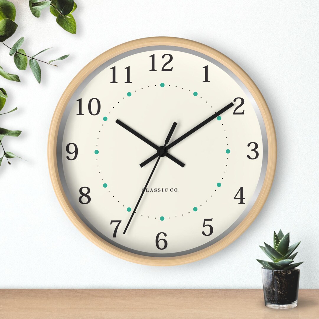Retro Vibes Wall Clock, Art Deco Clock, Vintage Clock, Home Decor ...
