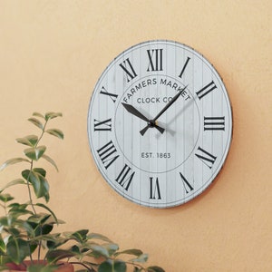 Farmhouse Wall Clock, Rustic, Country Aesthetic, Vintage, Distressed ...