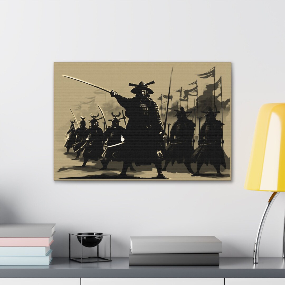Samurai Army Canvas Wall Art, Famous James Adventure, Escape From the ...