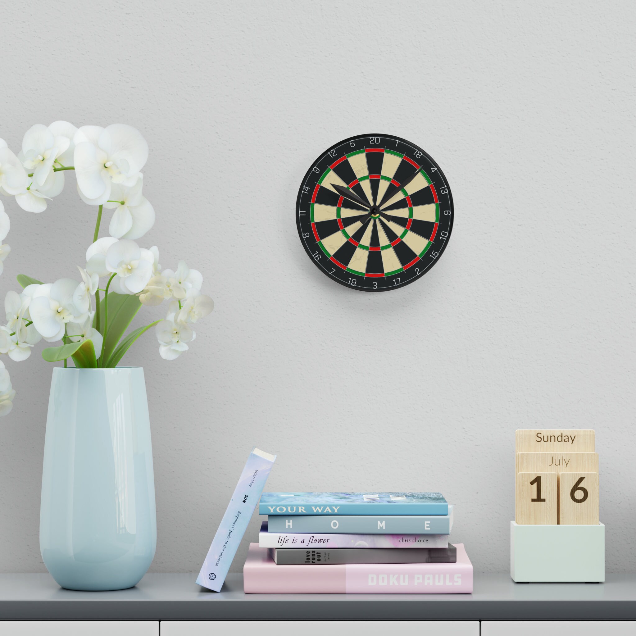 Dart Board Clock Fun Modern Unique Cool Wall Clock Gift - Etsy
