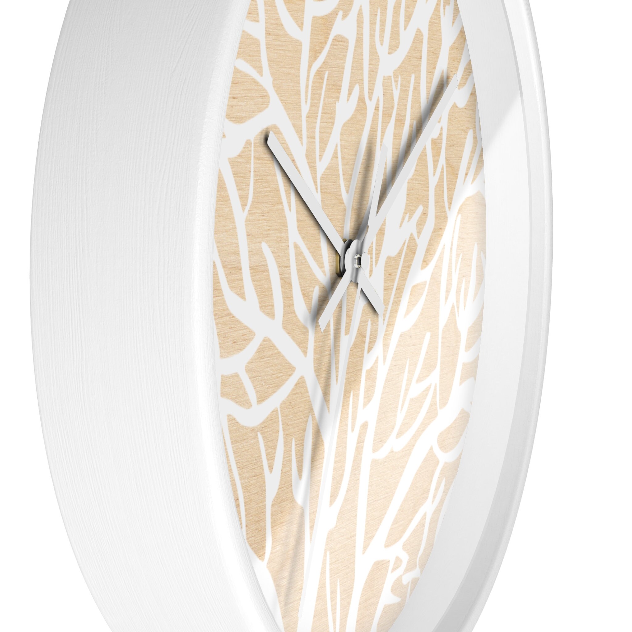 Japandi Coral Wall Clock, Minimalist, Simplistic, Home Decor, Unique ...