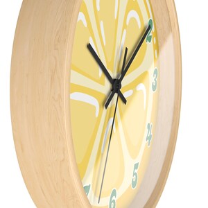 Lemon Wall Clock With Plexiglass, Unique, Fruit, Fun Clock, Round, Cute ...
