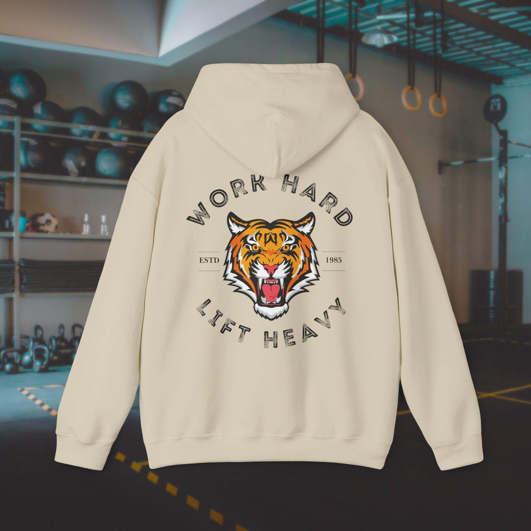Work Hard, Lift Heavy Gym Hoodie, Pump Cover, Gym Sweatshirt, Workout ...