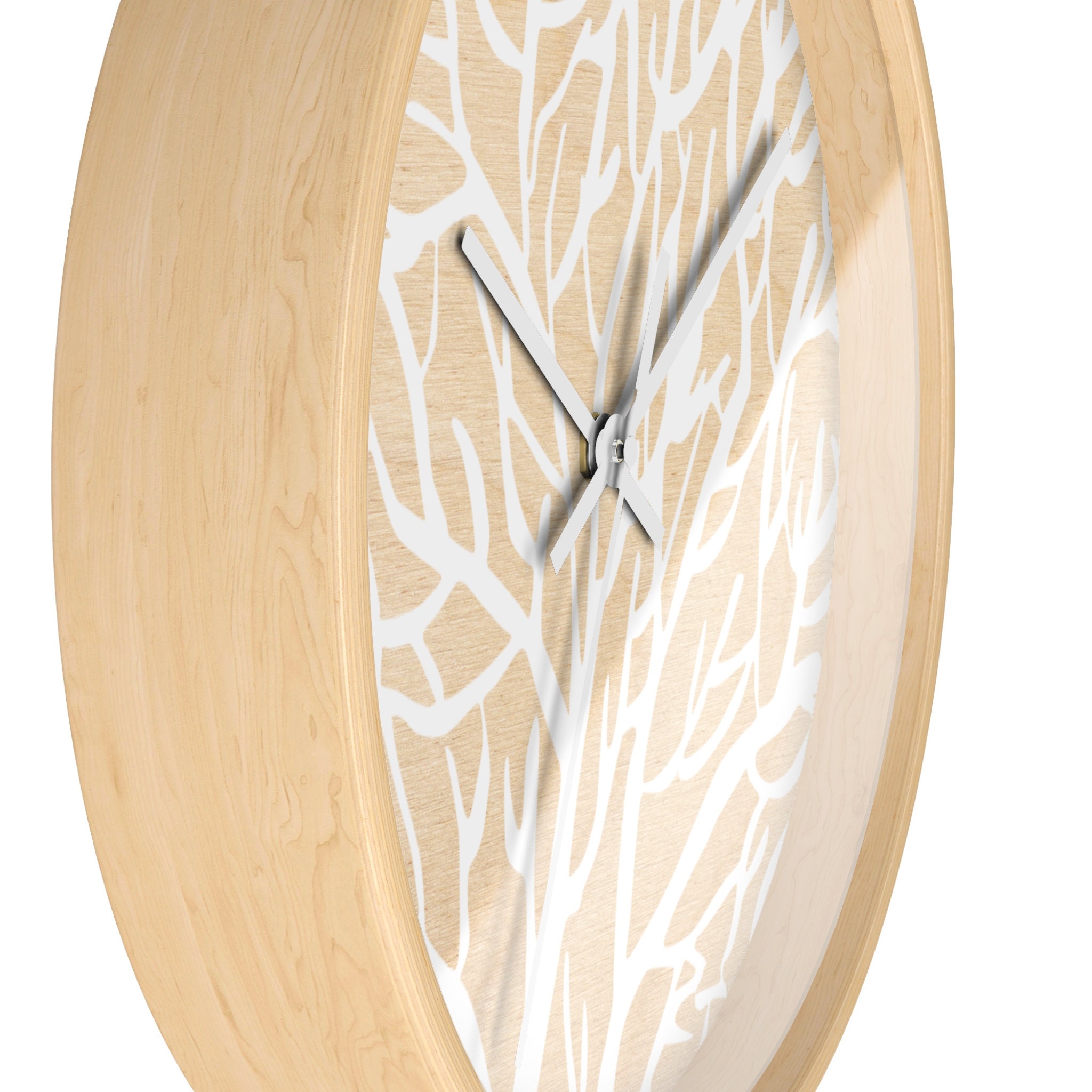 Japandi Coral Wall Clock, Minimalist, Simplistic, Home Decor, Unique ...