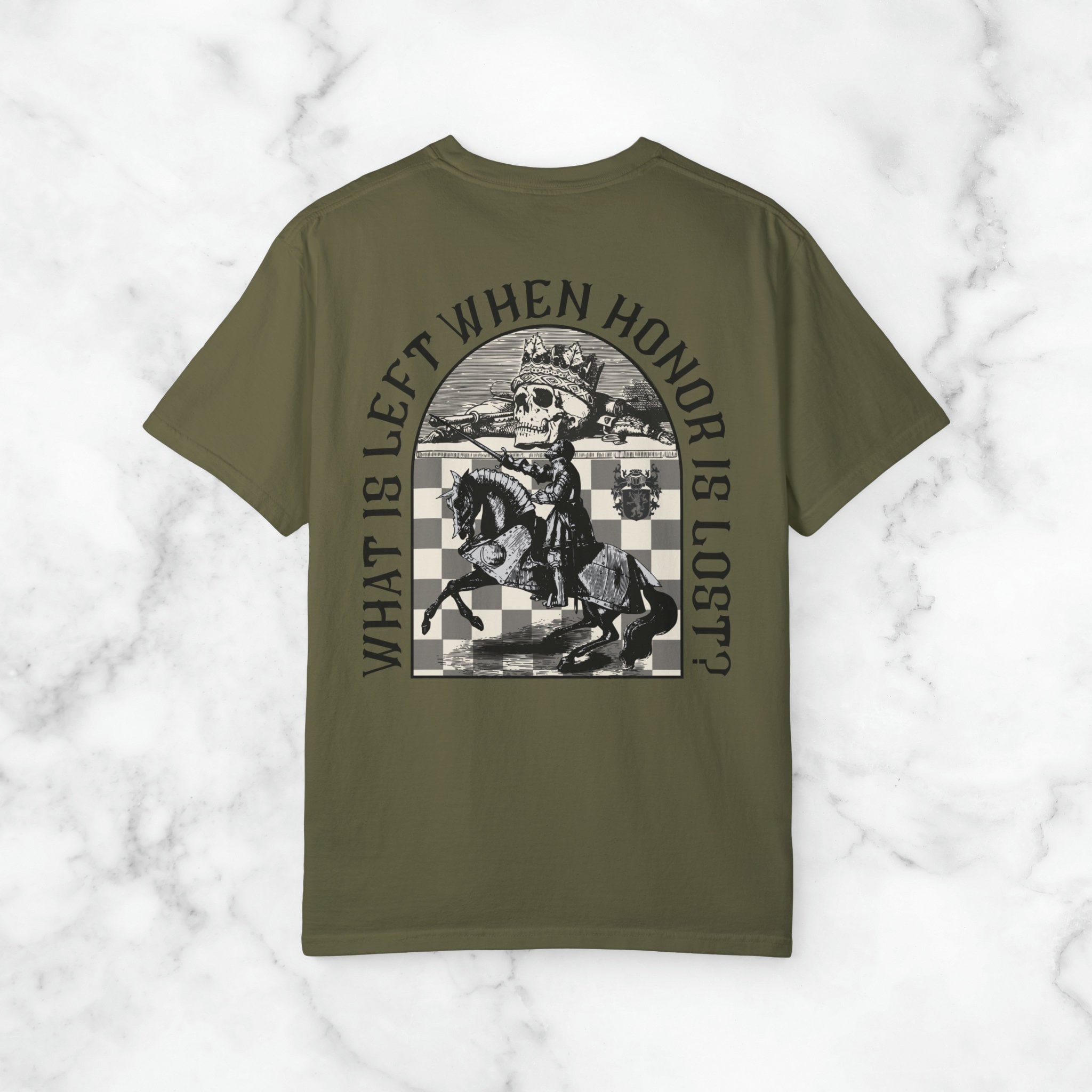 Medieval Knight Tshirt, Skull, Trendy, Front and Back Print, Multiple ...