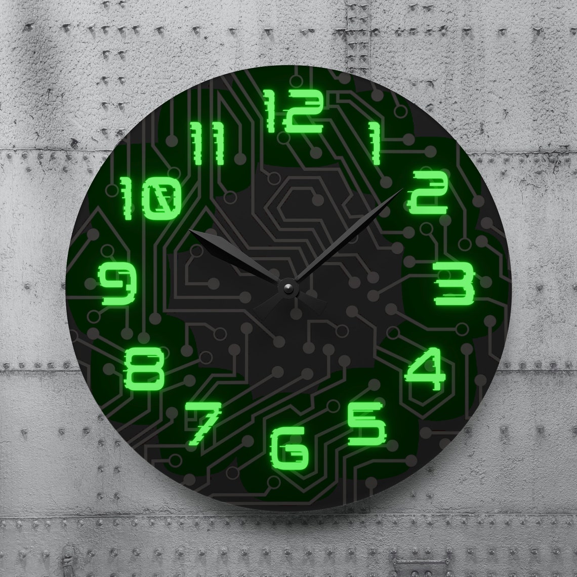 Unique Futuristic Wall Clock Cool Clock Round Square - Etsy