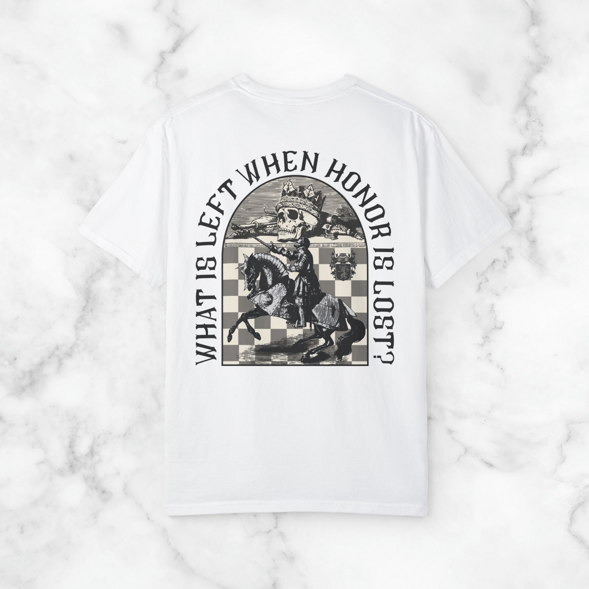 Medieval Knight Tshirt, Skull, Trendy, Front and Back Print, Multiple ...