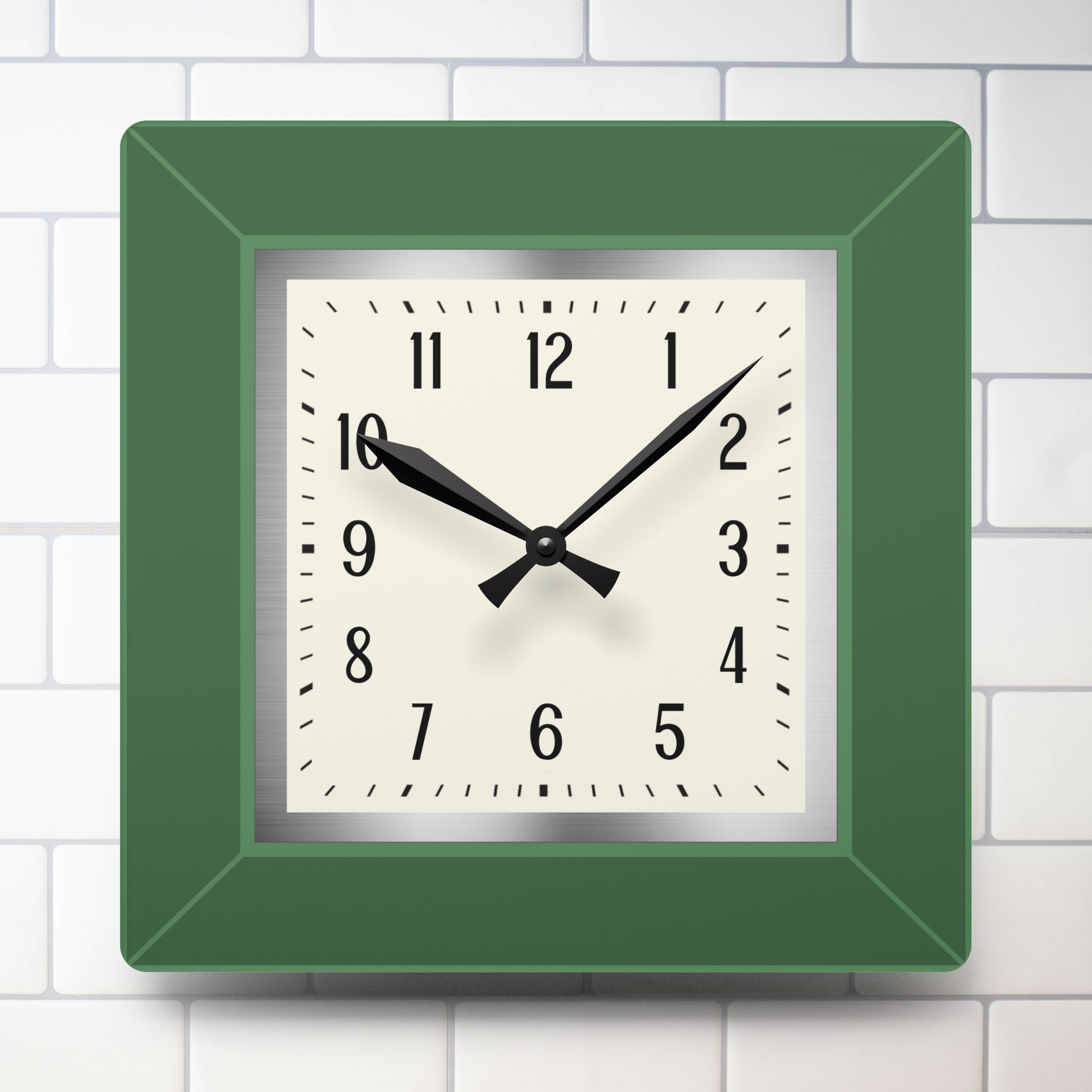 Classic Sage Green Wall Clock, Classy, Modern, Vintage, Retro, Unique ...