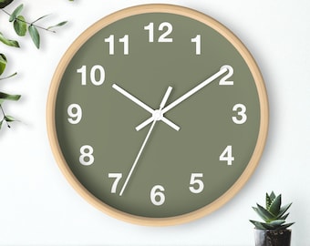 Forest Moss Wall Clock Temperate Forest Moss and Plants Clock for ...