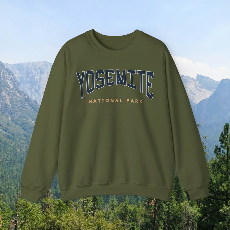 90s Style Yosemite National Park Sweatshirt, Travel, Hiking Lover, Cozy ...