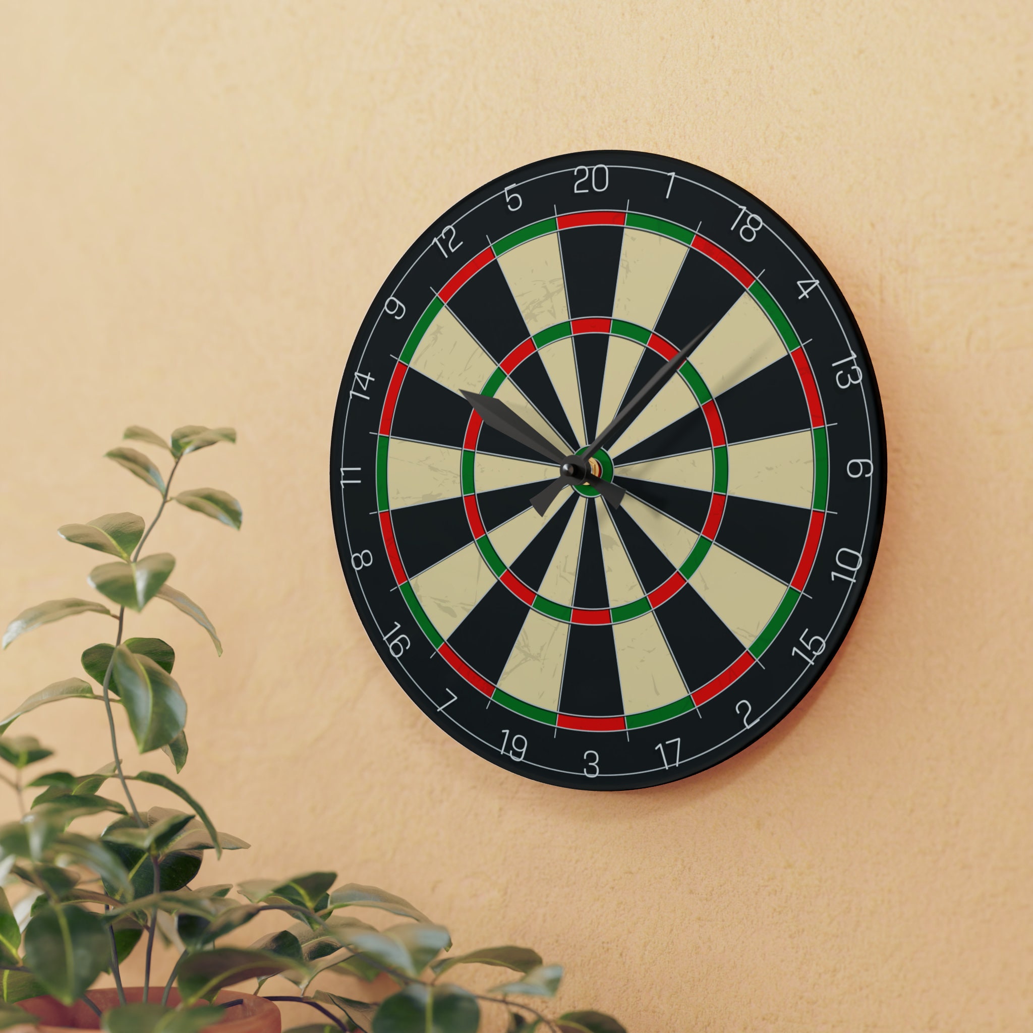 Dart Board Clock Fun Modern Unique Cool Wall Clock Gift - Etsy